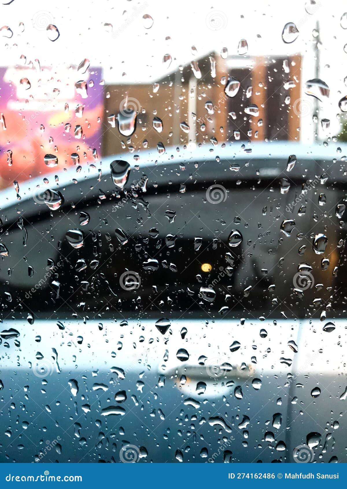 Raindrops Splashing on the Car Window Stock Photo - Image of aqua ...