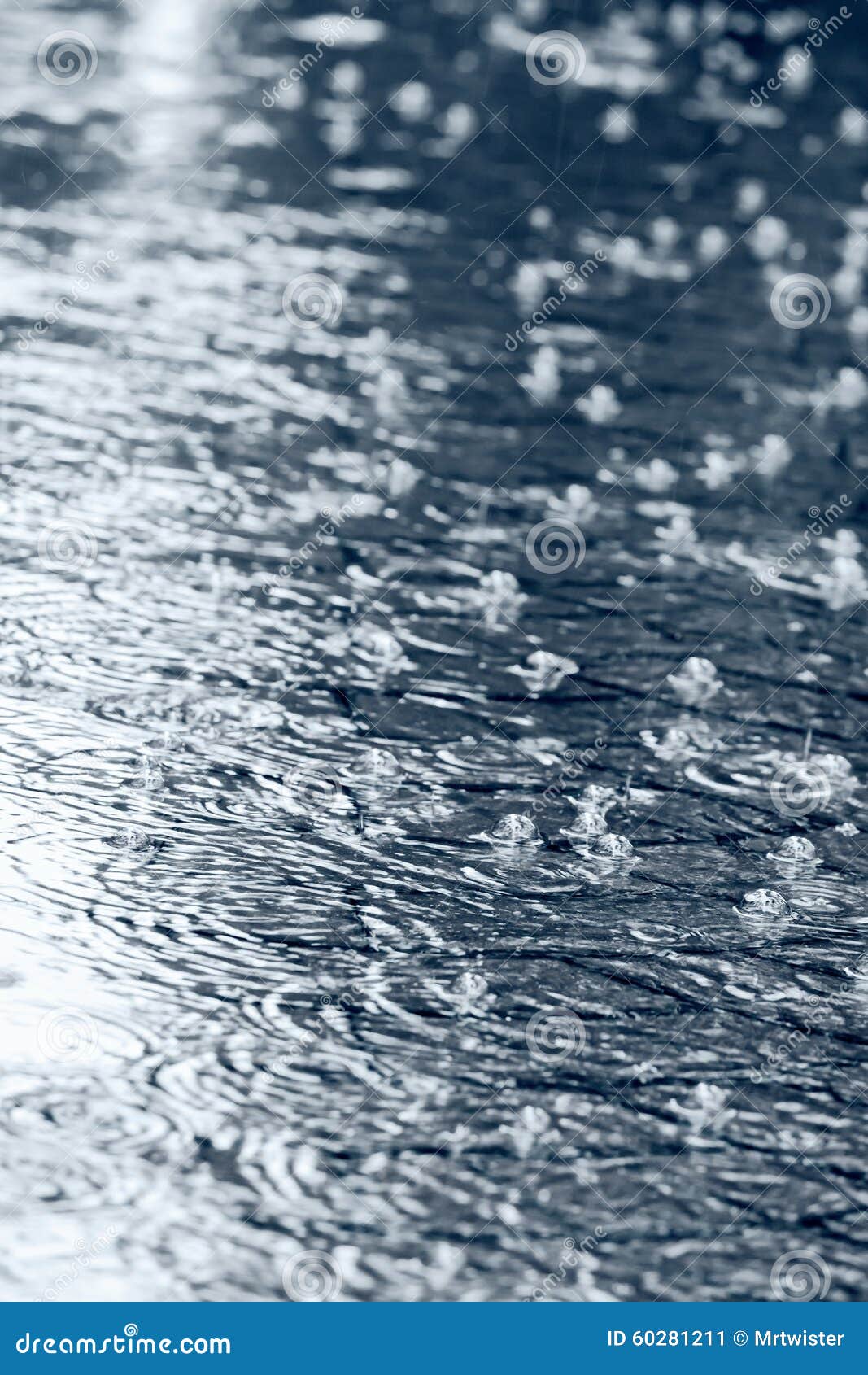 Raindrops Splashing on Pavement Stock Image - Image of abstract, floor ...