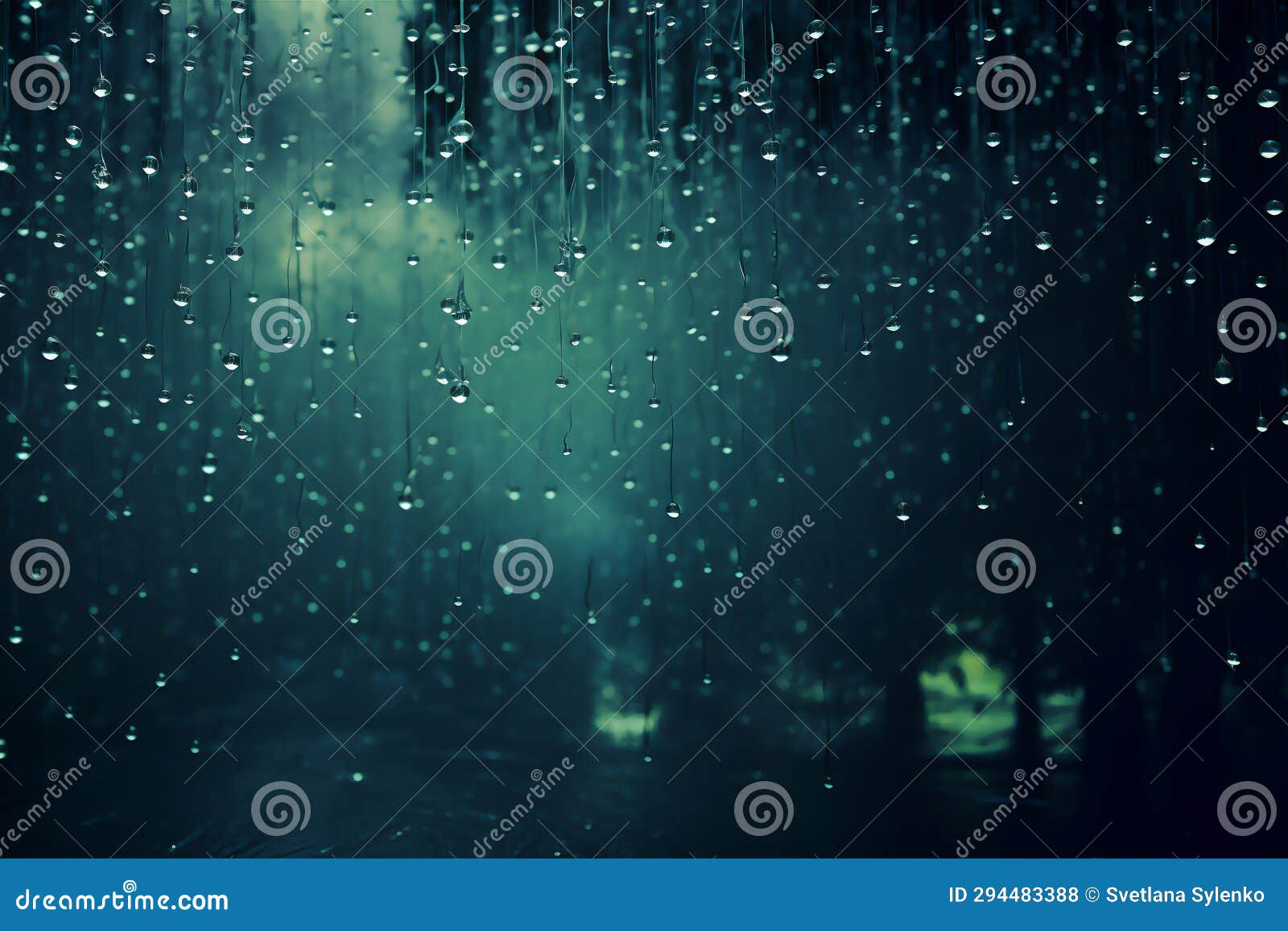 Raindrops on the Stack. Water Drops Dripping Down the Window Stock ...