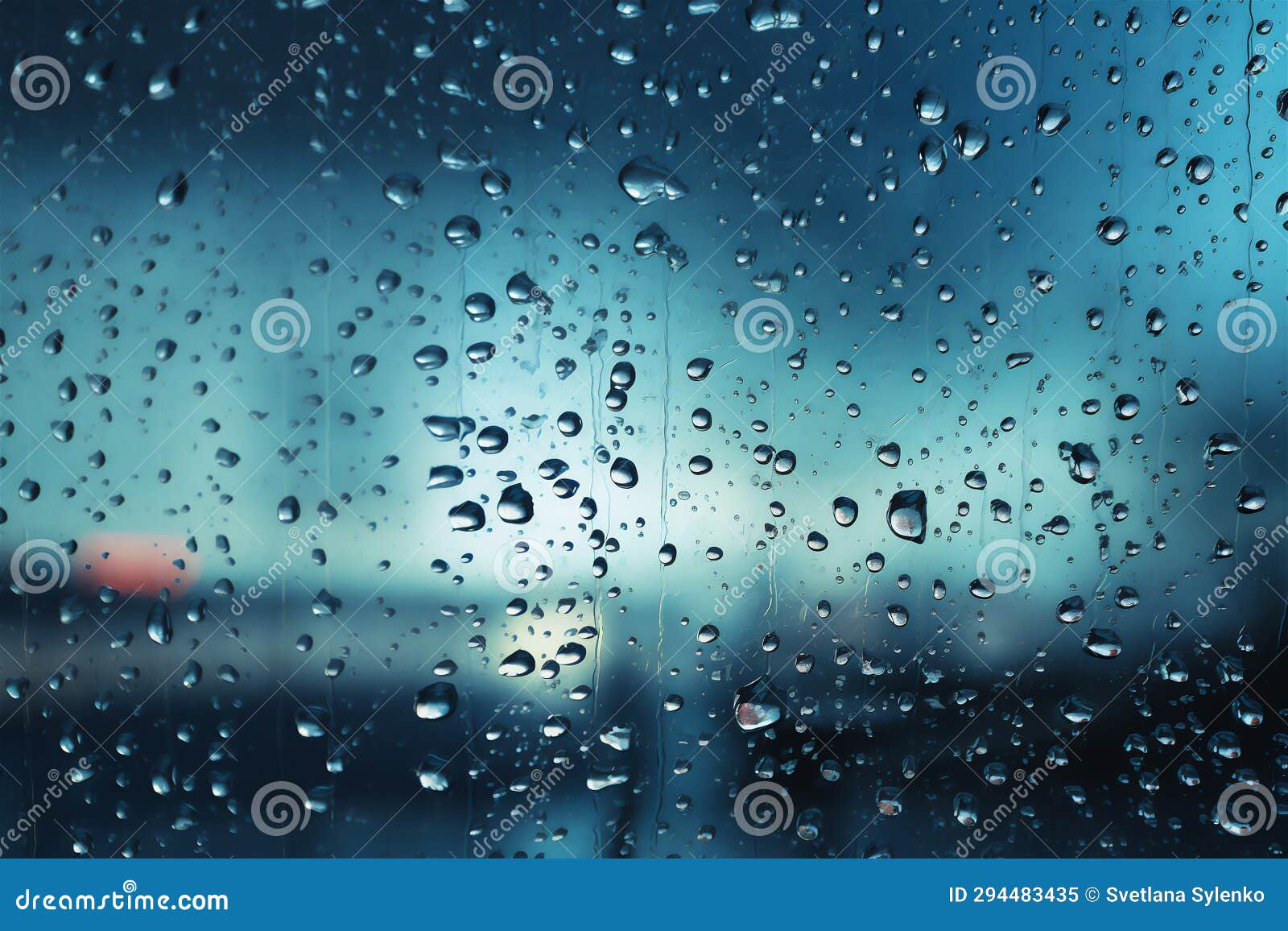 Raindrops on the Stack. Water Drops Dripping Down the Window Stock ...