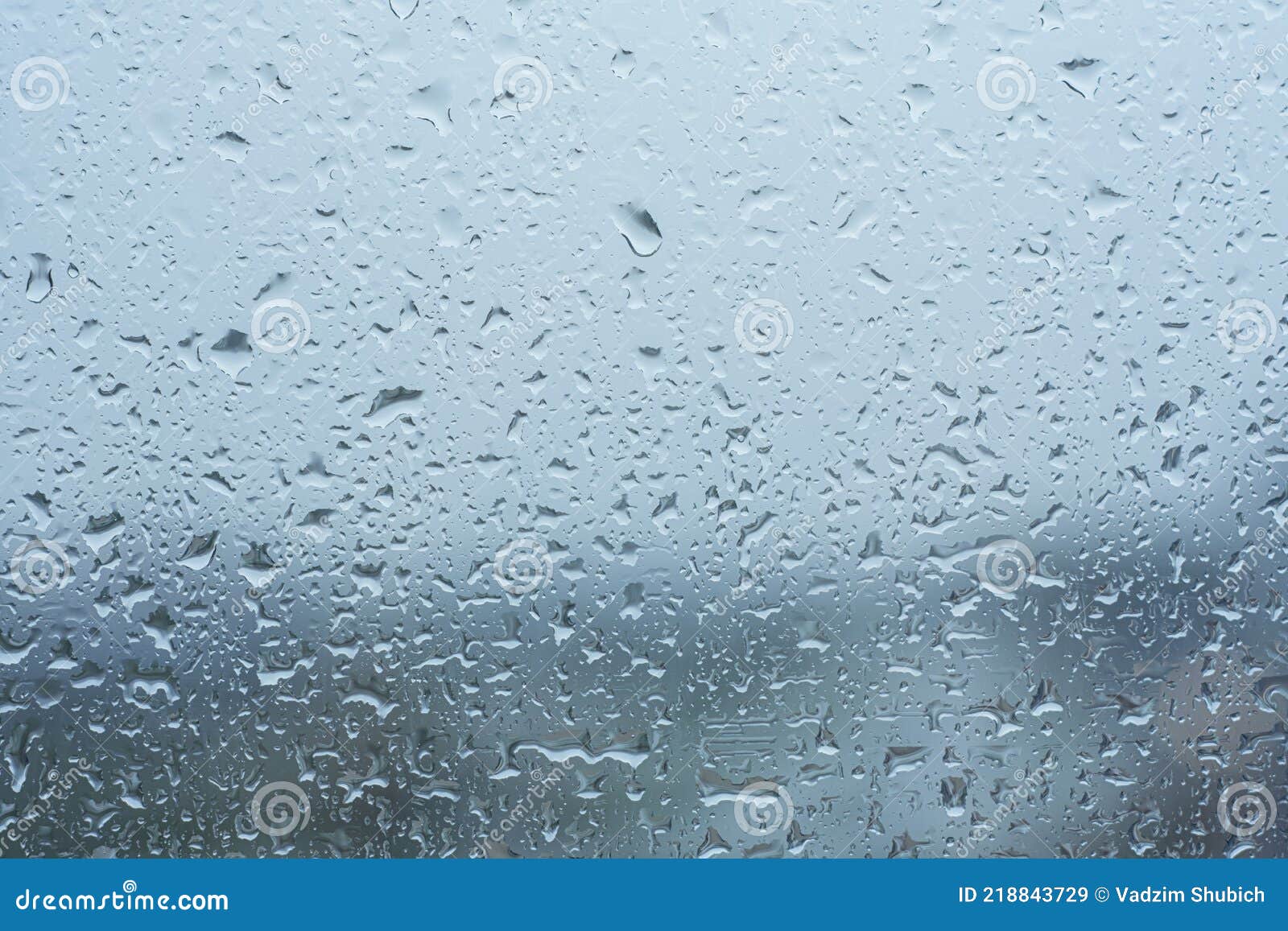Raindrops on the Transparent Window Pane in Rainy Weather Stock Image ...
