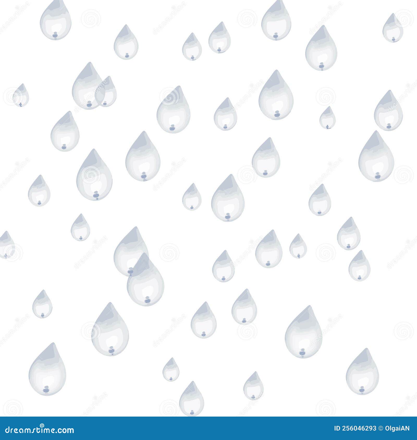 Raindrops. Vector Illustration Isolated on White Background Stock ...