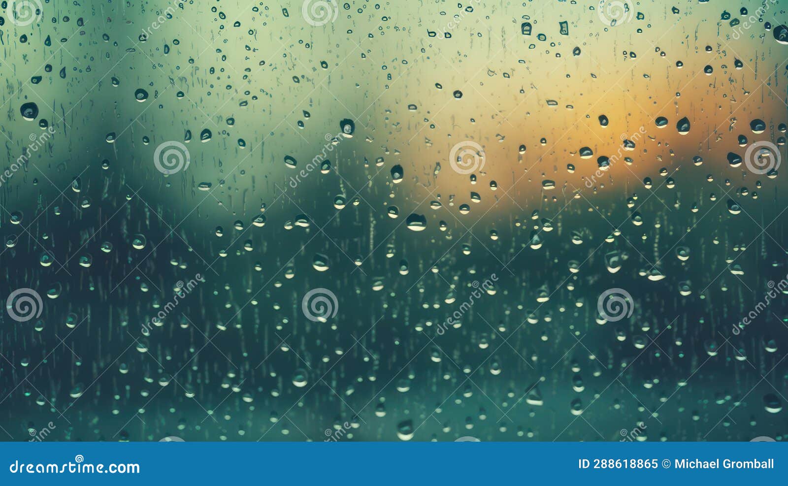 Raindrops On Window Background Created With Generative AI. Natural ...