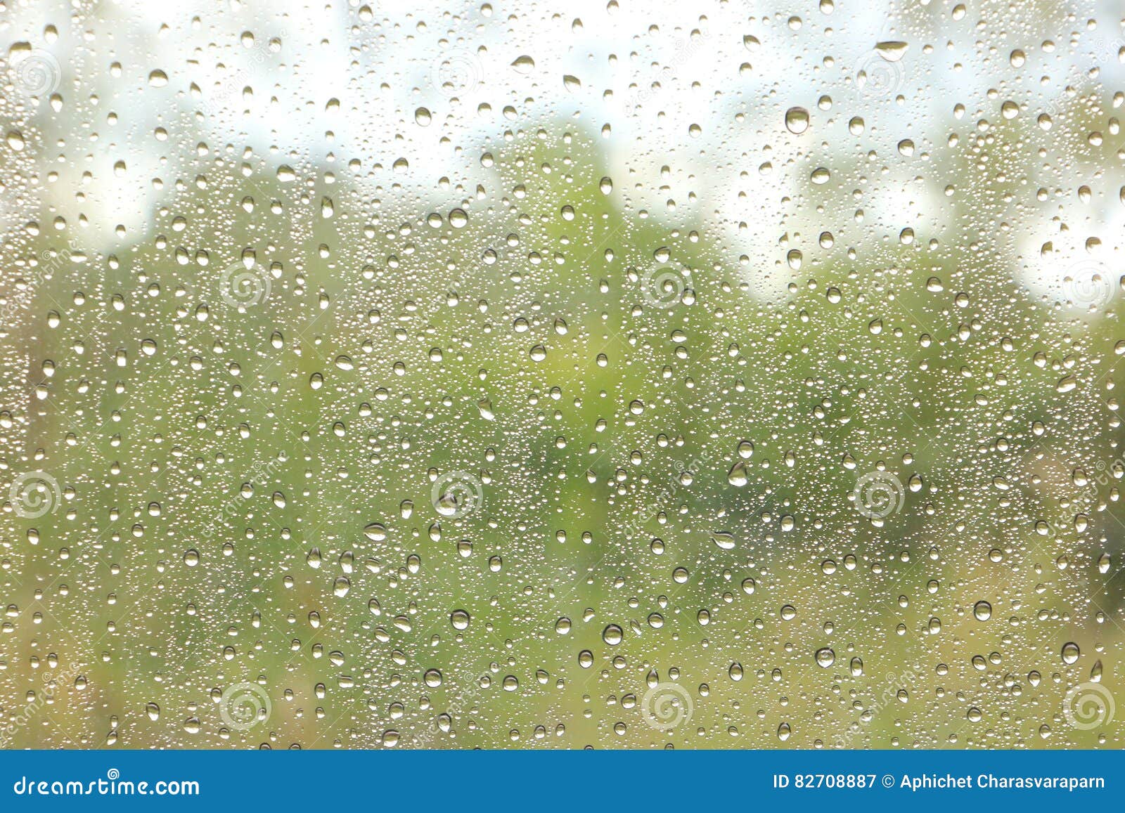 Raindrops on the window stock image. Image of blurred - 82708887
