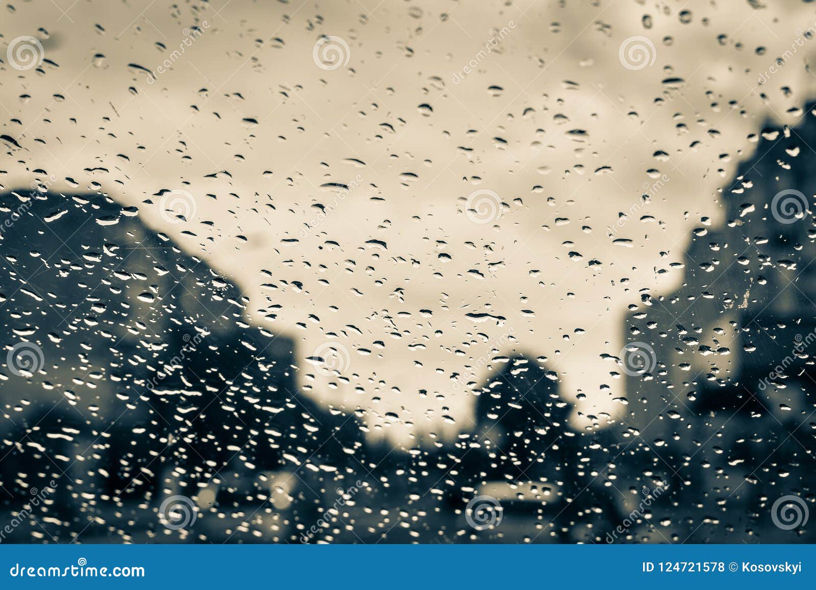 Raindrops on the Window Background Stock Photo - Image of light, glass ...