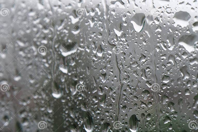 Raindrops on the Window Glass Stock Photo - Image of heavy, office ...