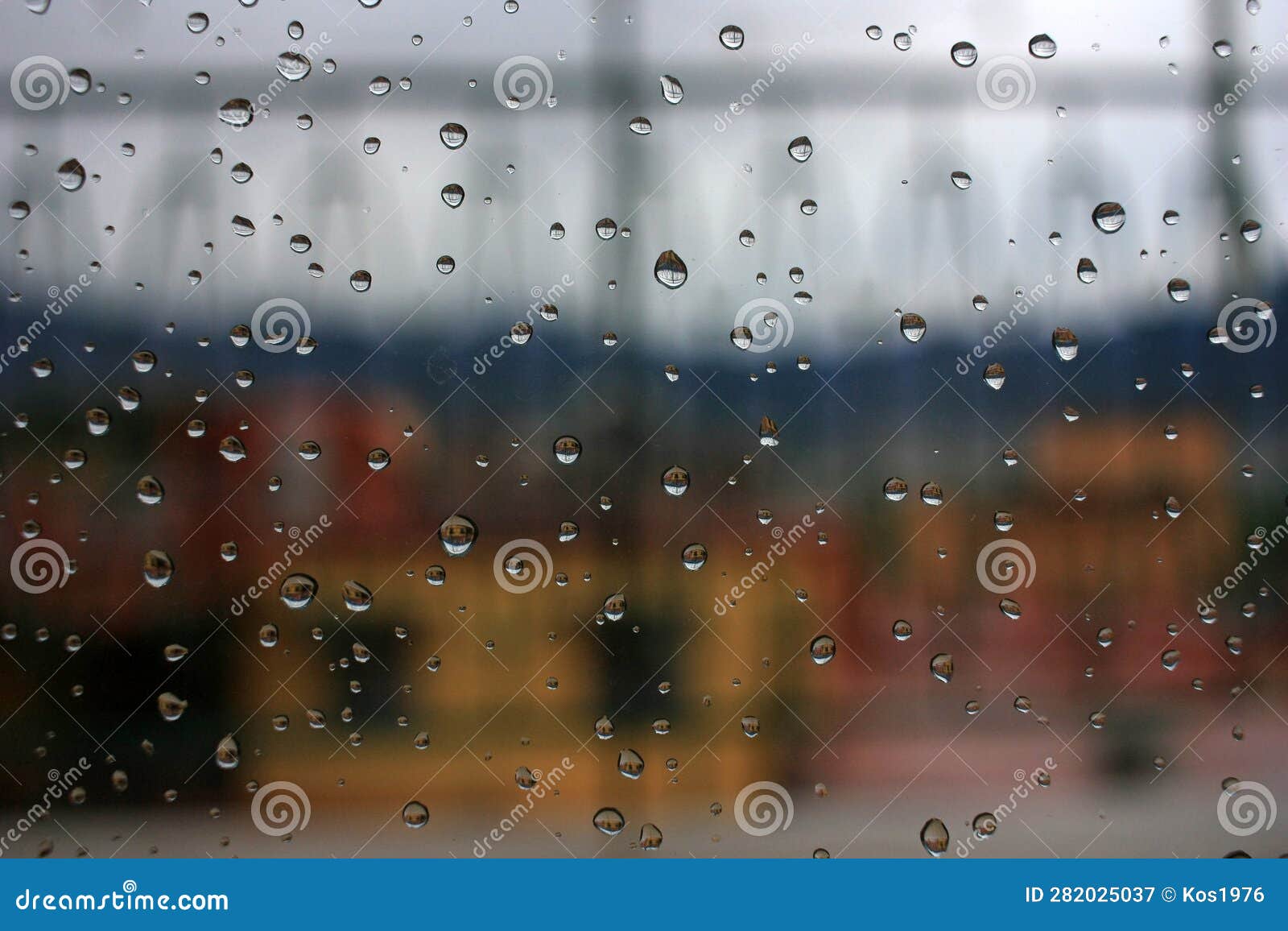 Raindrops on the Window Glass Stock Image - Image of font, flooring ...
