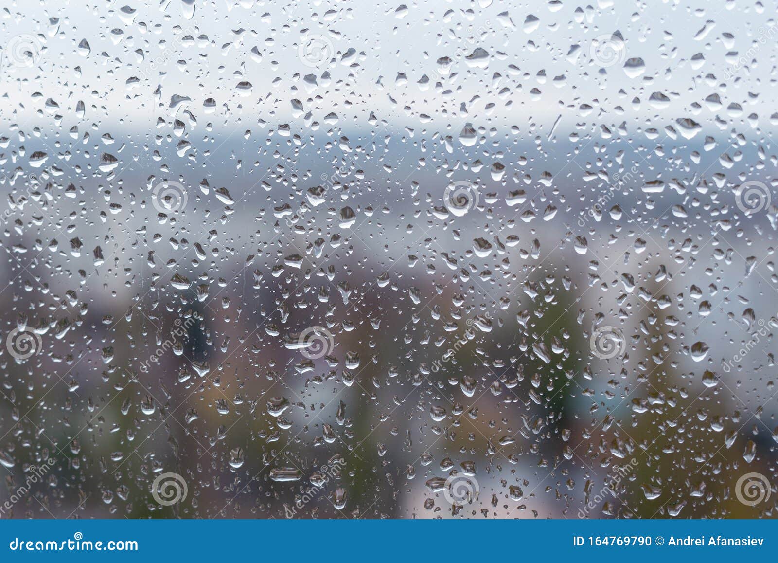 Raindrops on Window Glass Surface, Background Texture Stock Photo ...