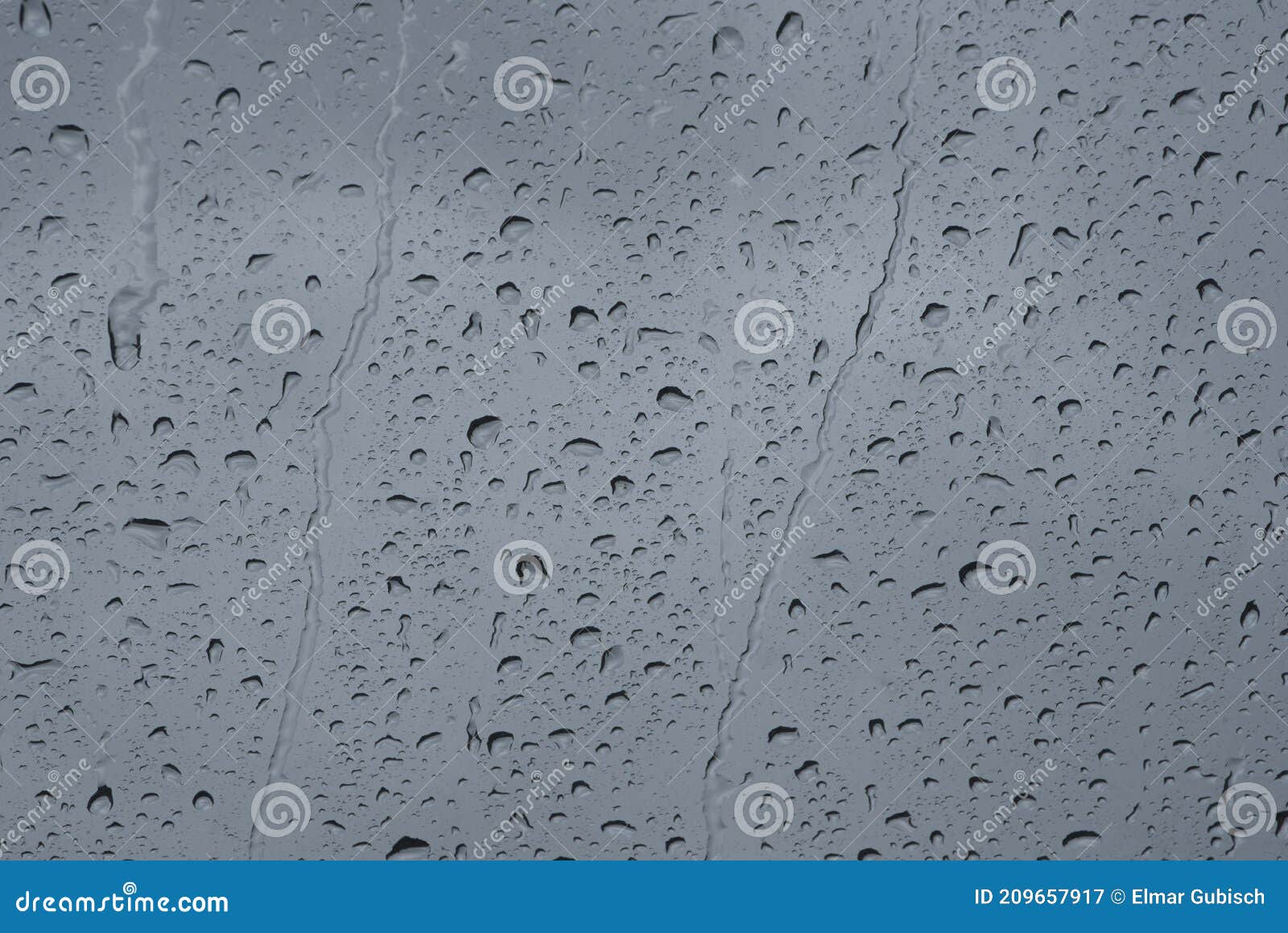 Raindrops on the Window, Grey Sky Background Stock Image - Image of ...