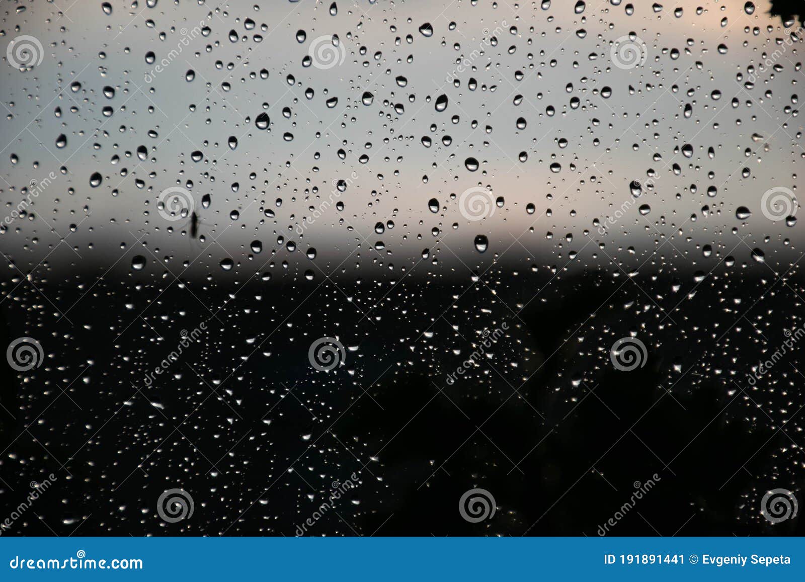 Raindrops on the Window Pane Slowly Flowing Down 5 Stock Image - Image ...