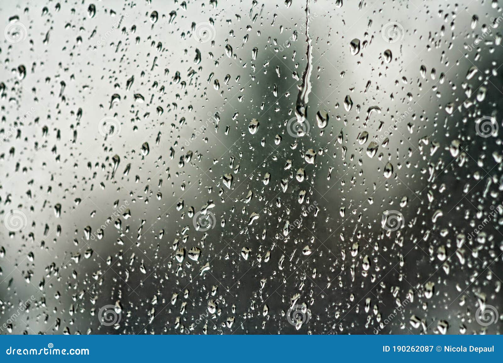 Raindrops on a window stock image. Image of drops, transparent - 190262087