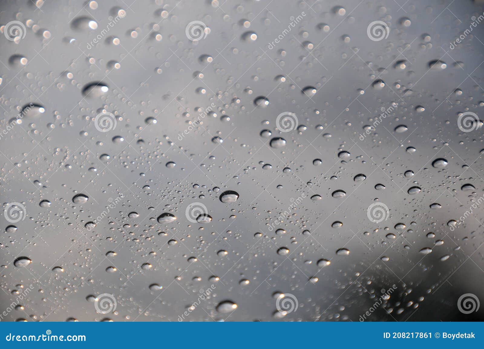 Raindrops on the window stock image. Image of overcast - 208217861
