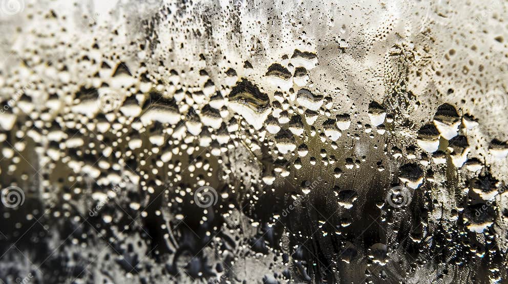 Raindrops on Window with Stark Light Effect Stock Illustration ...