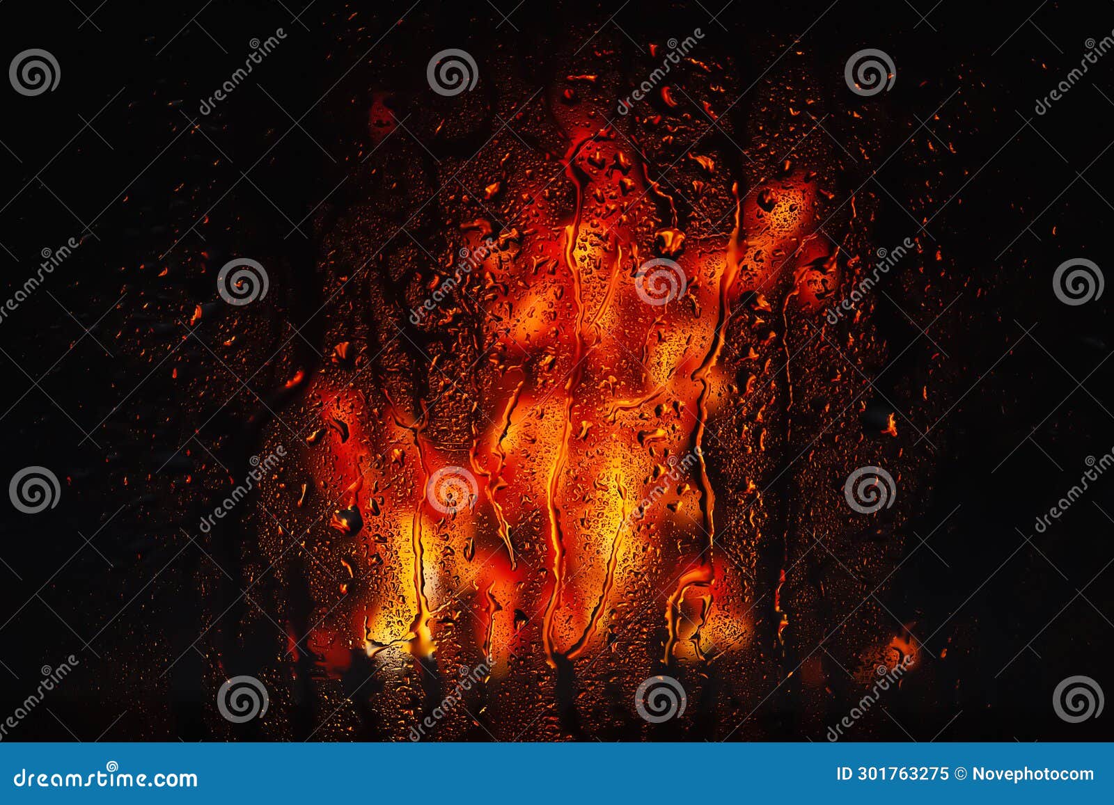 Raindrops on the Window. Water Drops on Glass. Abstract Background ...