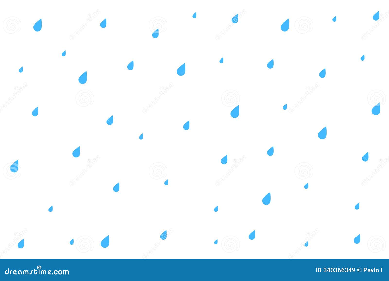 Rainfall Drop, Rain Texture on White Background Stock Illustration ...
