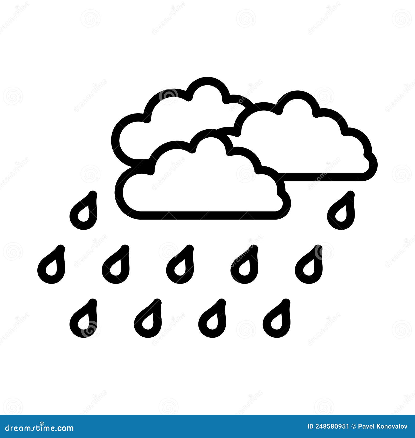 Rainfall Icon stock vector. Illustration of catenvironment - 248580951