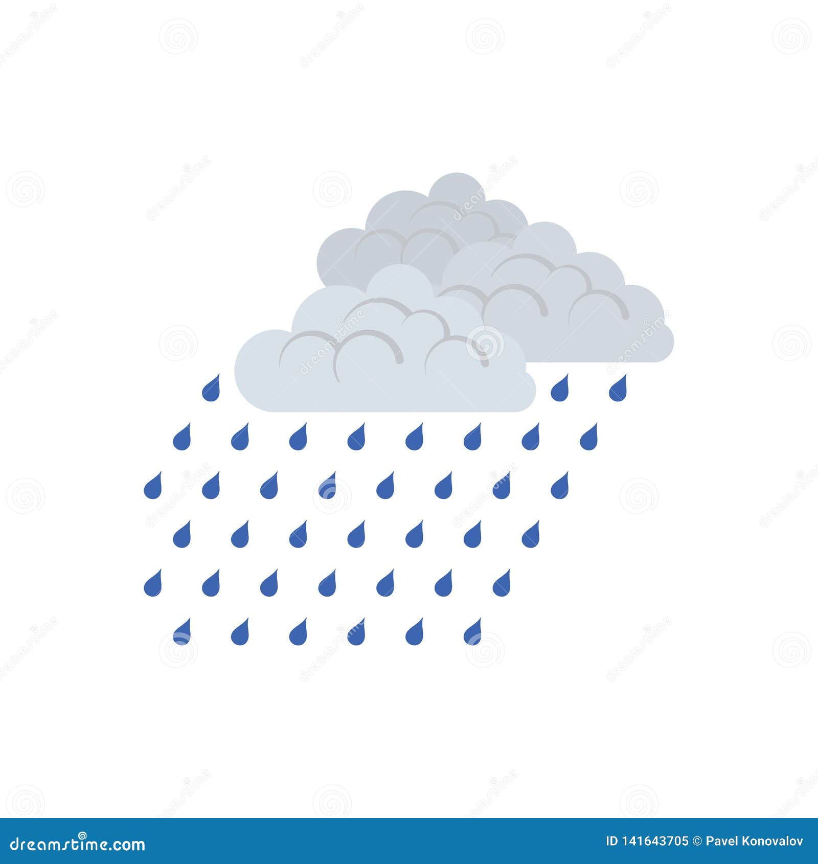Rainfall icon stock vector. Illustration of nature, season - 141643705
