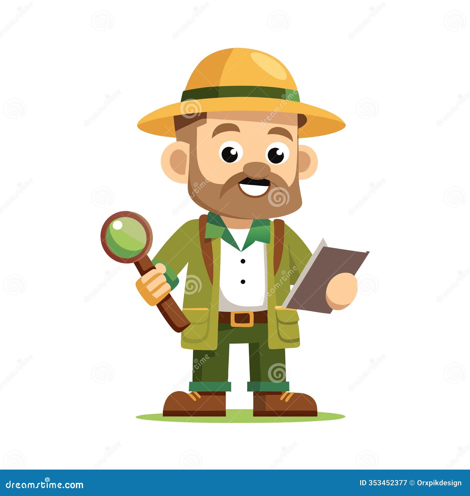 Rainforest Biologist Unique Character Design Cartoon Vector ...