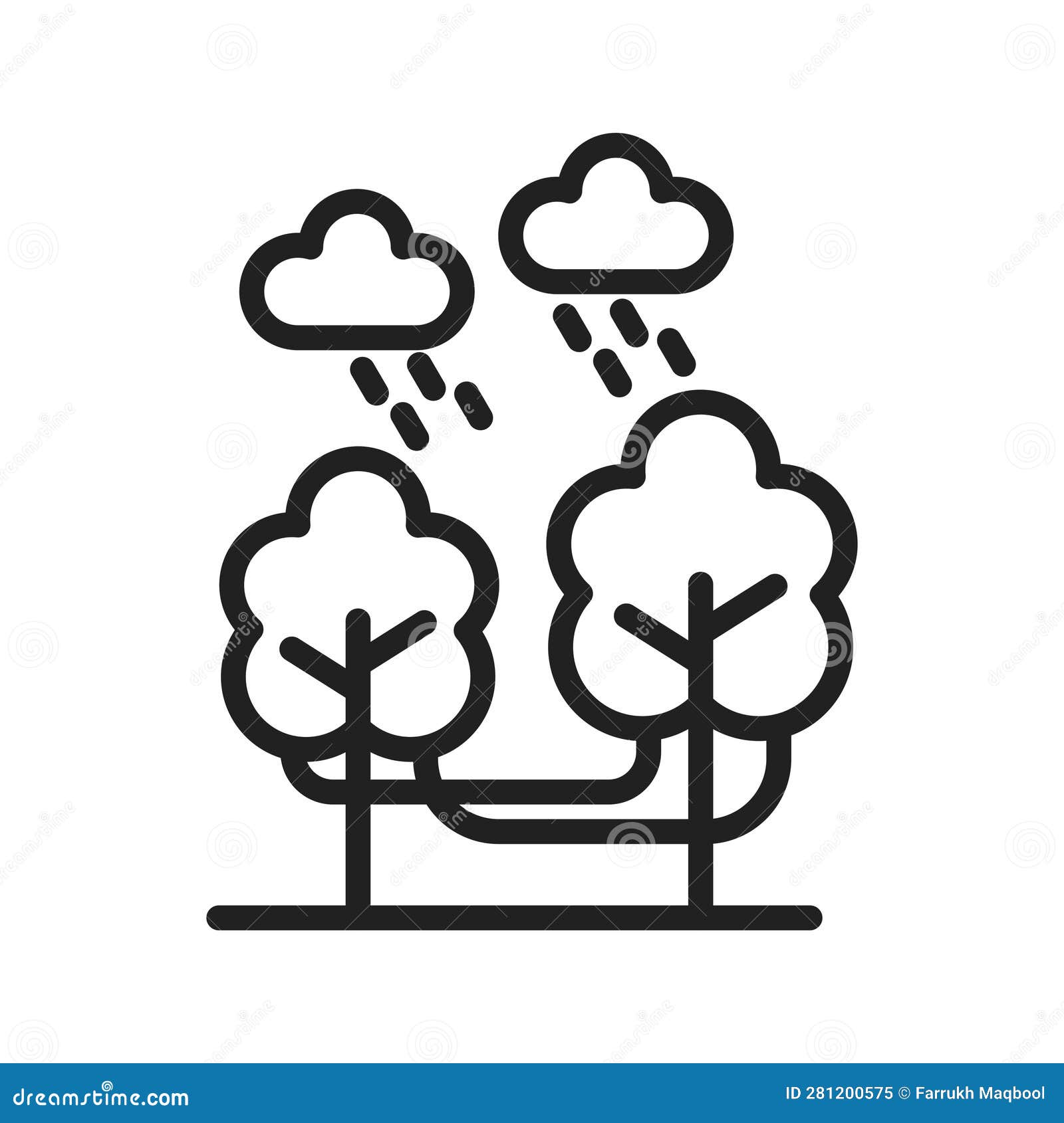 Rainforest Icon Image. stock vector. Illustration of outline - 281200575