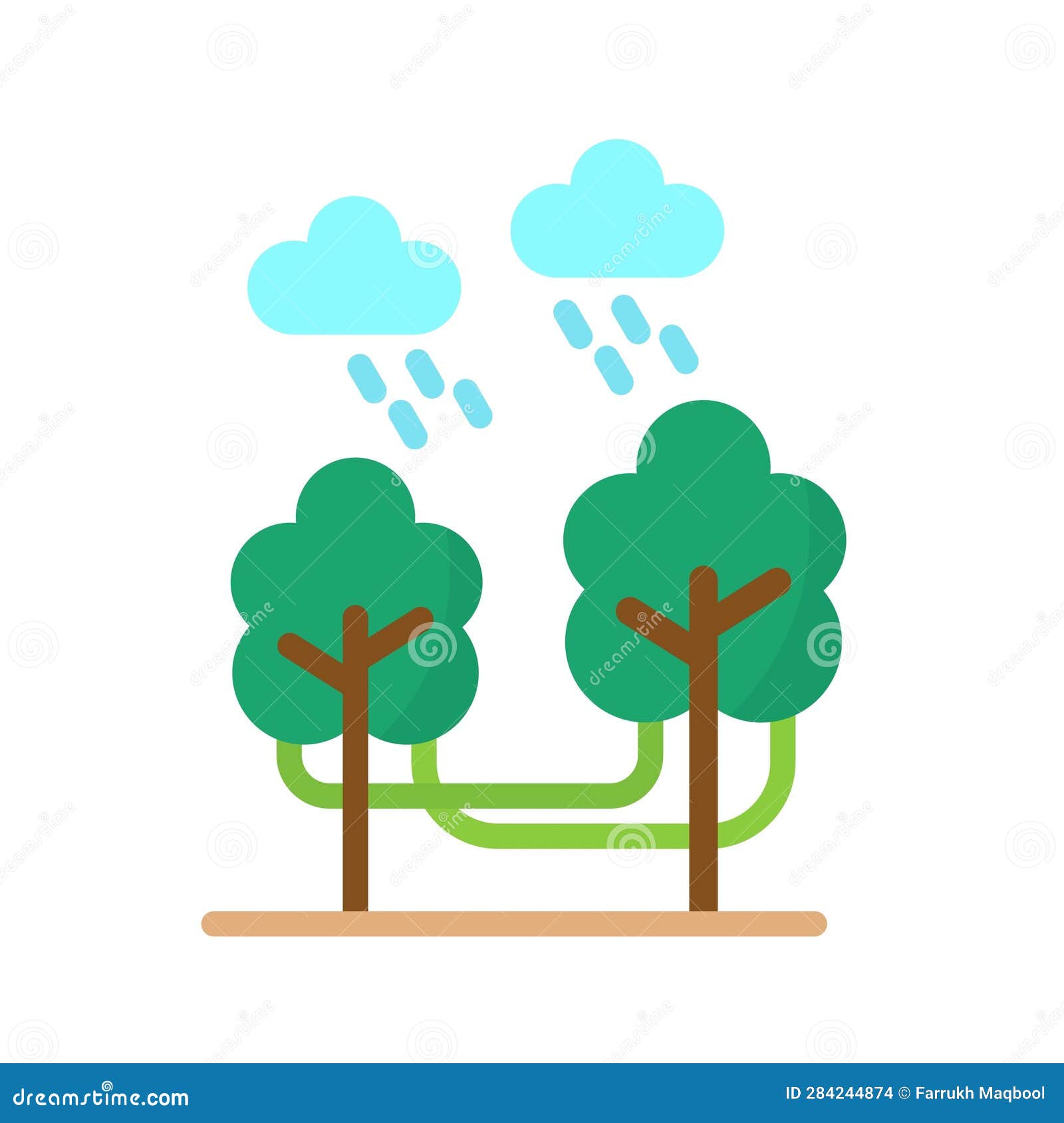 Rainforest Icon Image. stock vector. Illustration of conservation ...