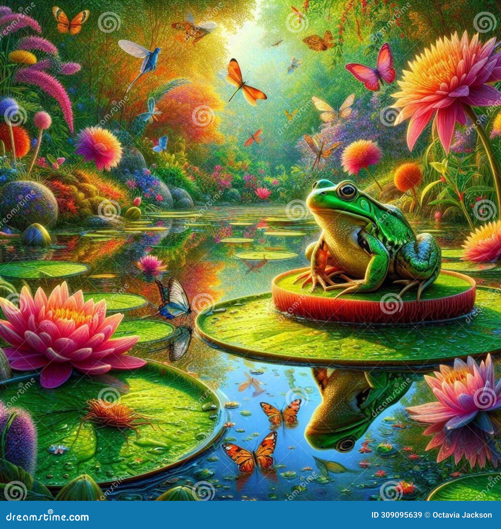 Rainforest Jester - Frog S Playful Antics Stock Illustration ...