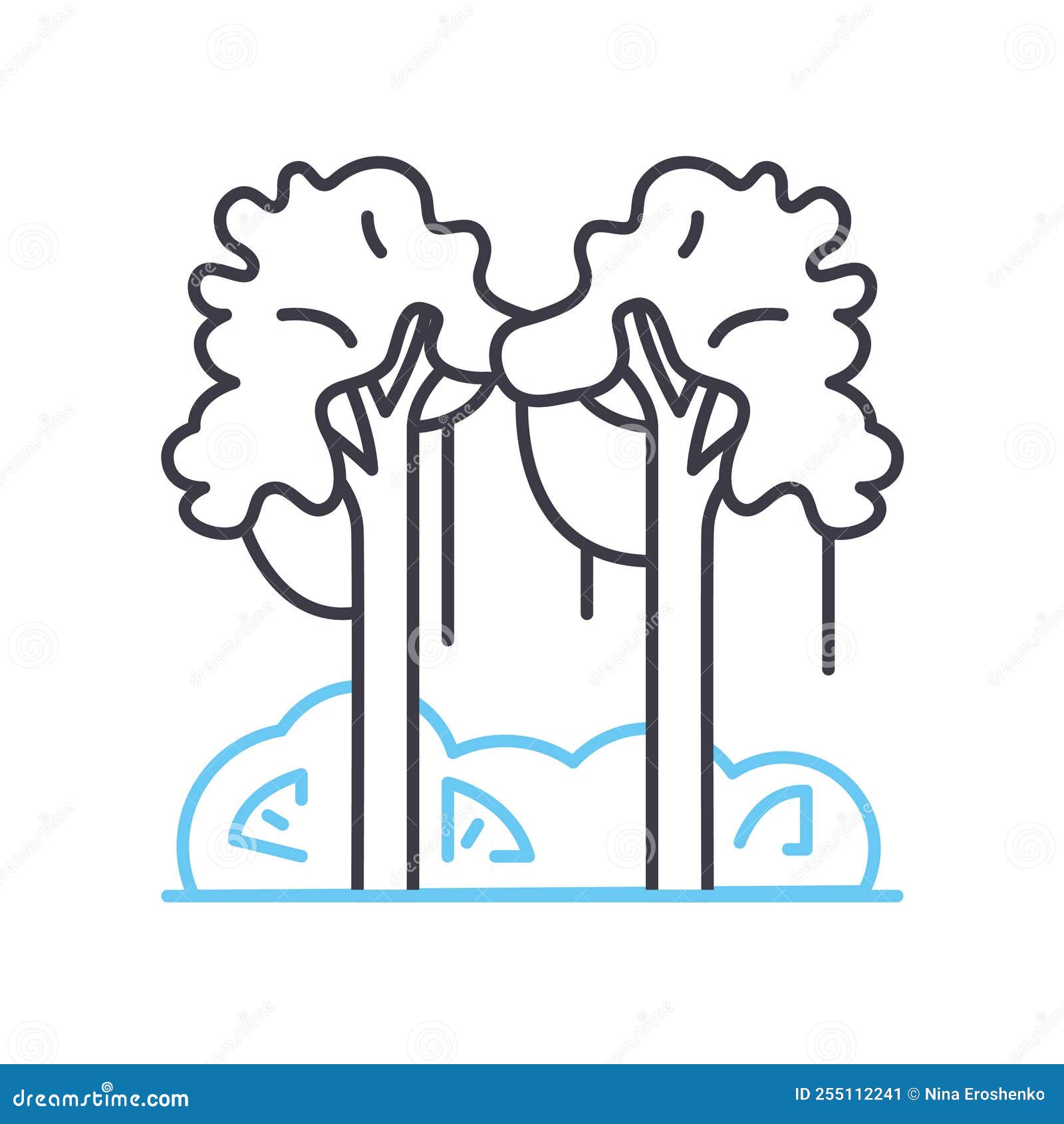 Rainforest Line Icon, Outline Symbol, Vector Illustration, Concept Sign ...