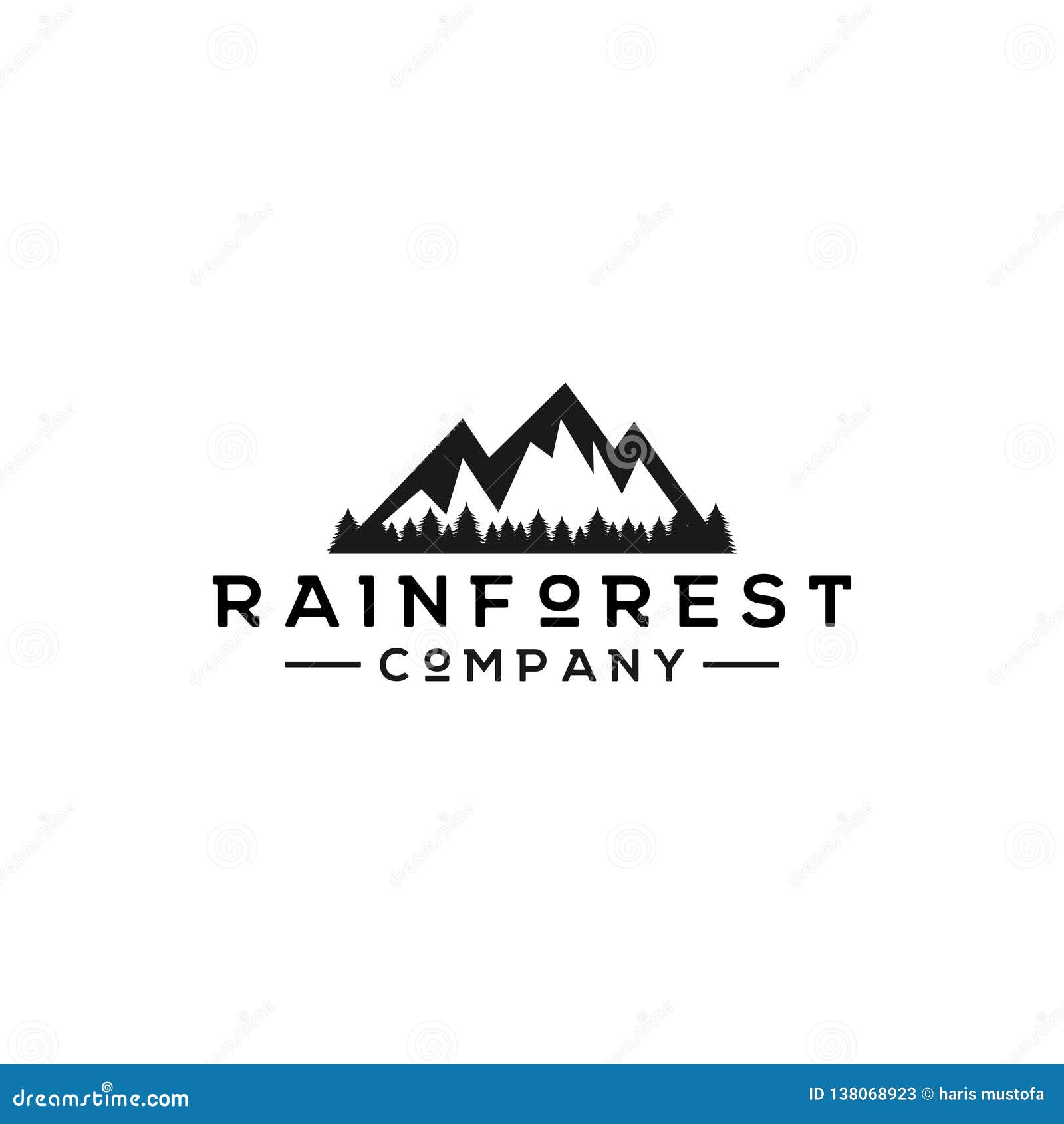 Rainforest Logo Graphic Design Template Vector Illustration Stock ...