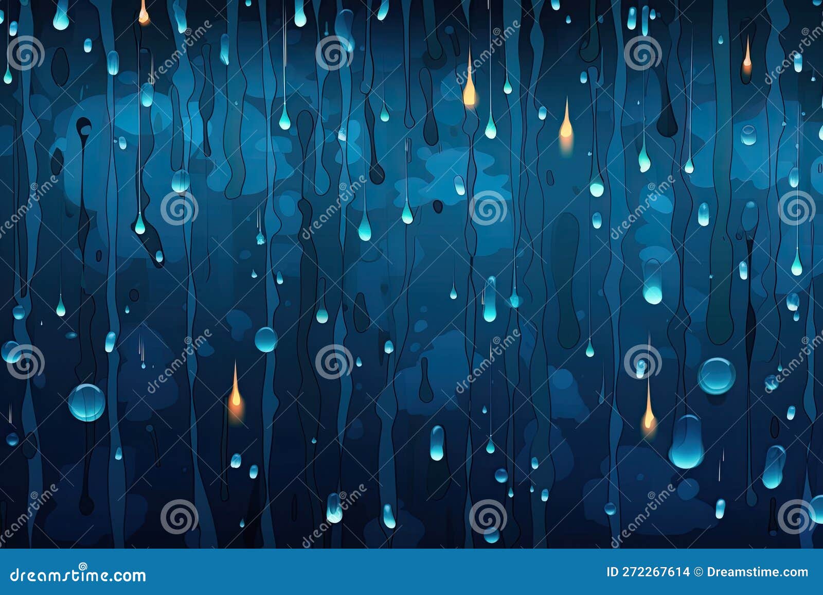 Raining Background Illustation For Designer, Generative AI Royalty-Free ...