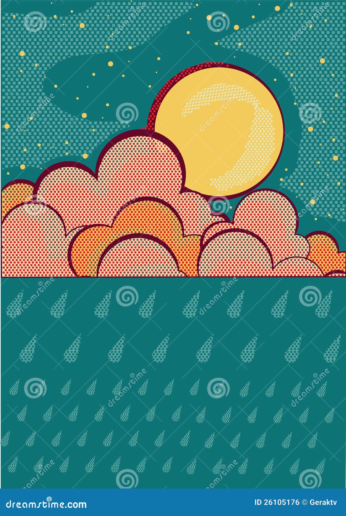 Raining Background Illustation For Designer, Generative AI Royalty-Free ...