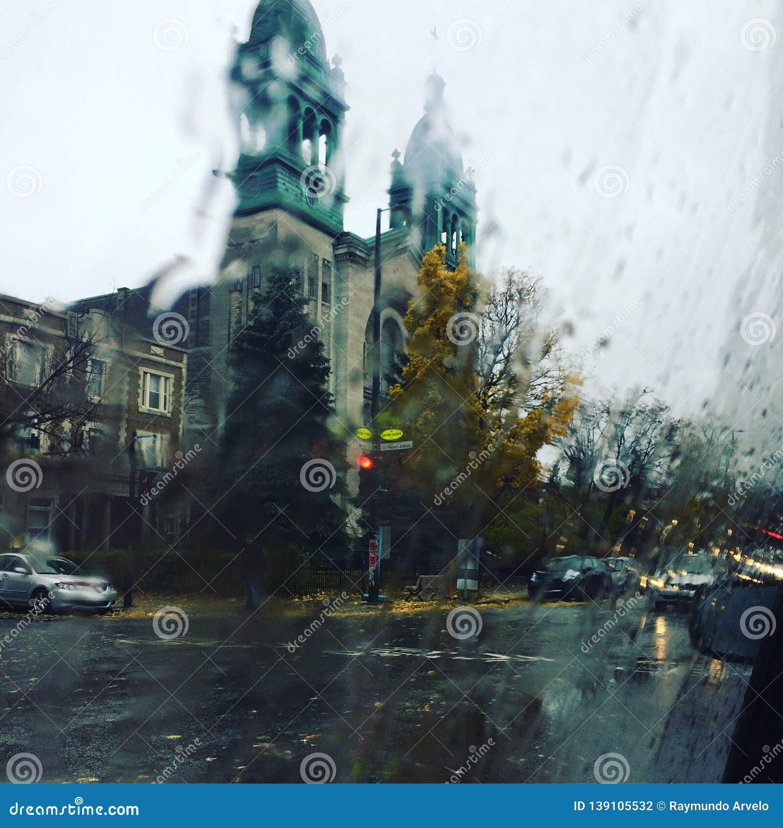 Raining in the city stock photo. Image of fall, raining - 139105532