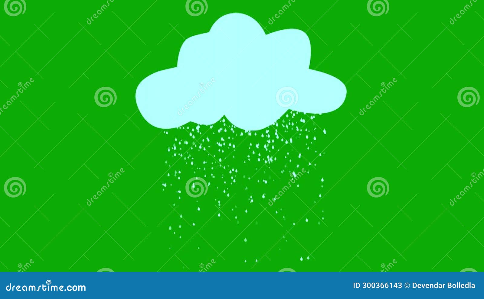 Raining Cloud Motion Graphics with Green Screen Background Stock Video ...