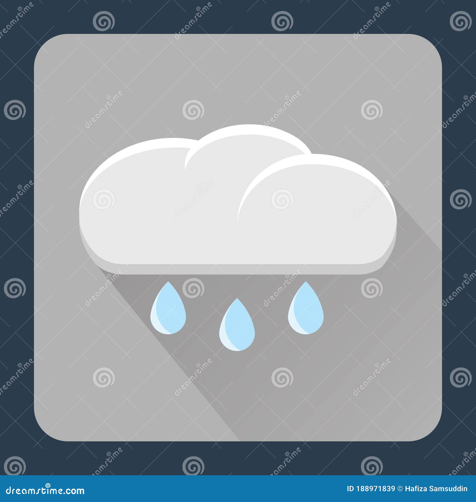 Raining Cloud. Vector Illustration Decorative Design Stock Vector ...