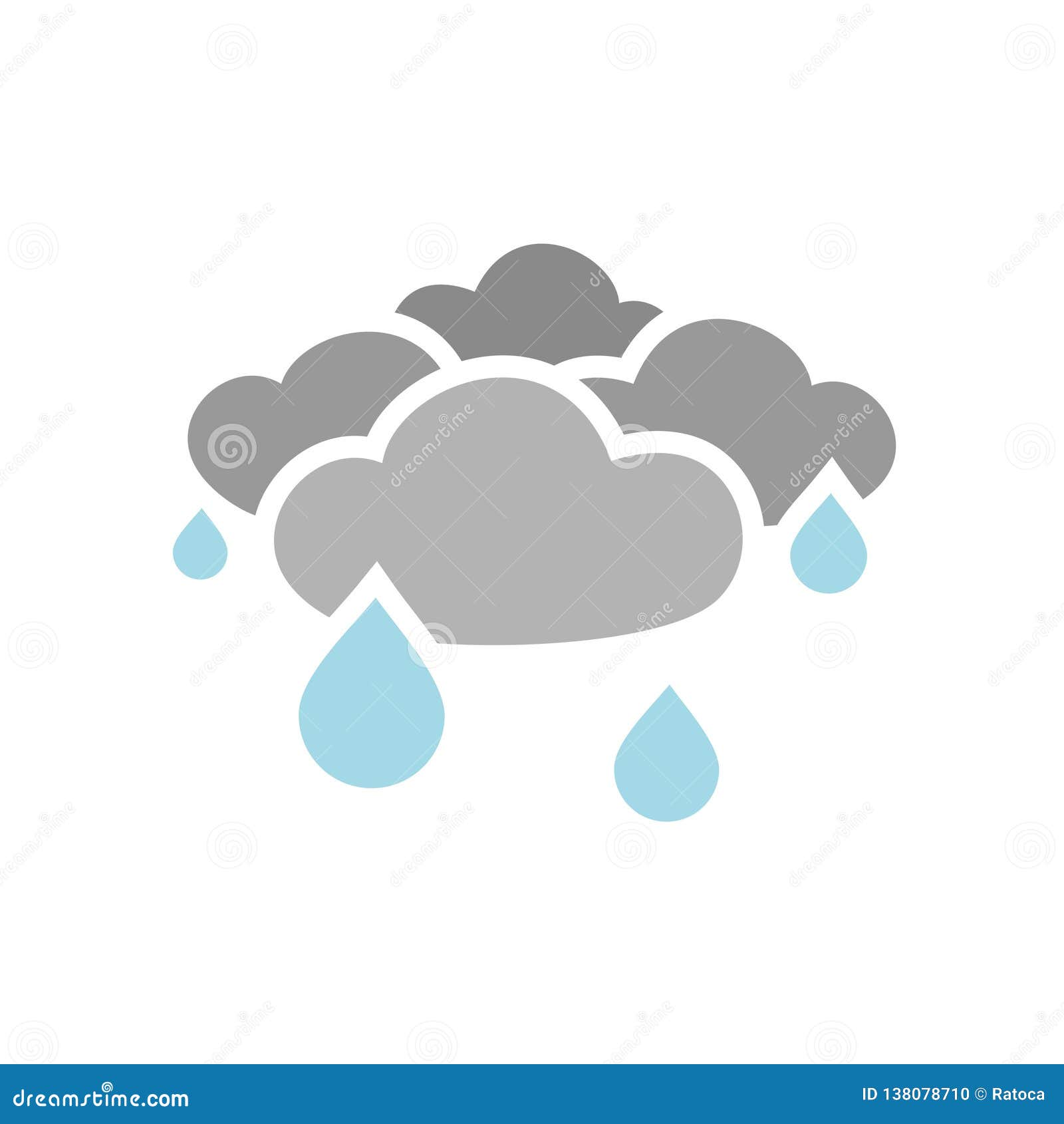 Raining Clouds Illustration Stock Vector - Illustration of cloud ...