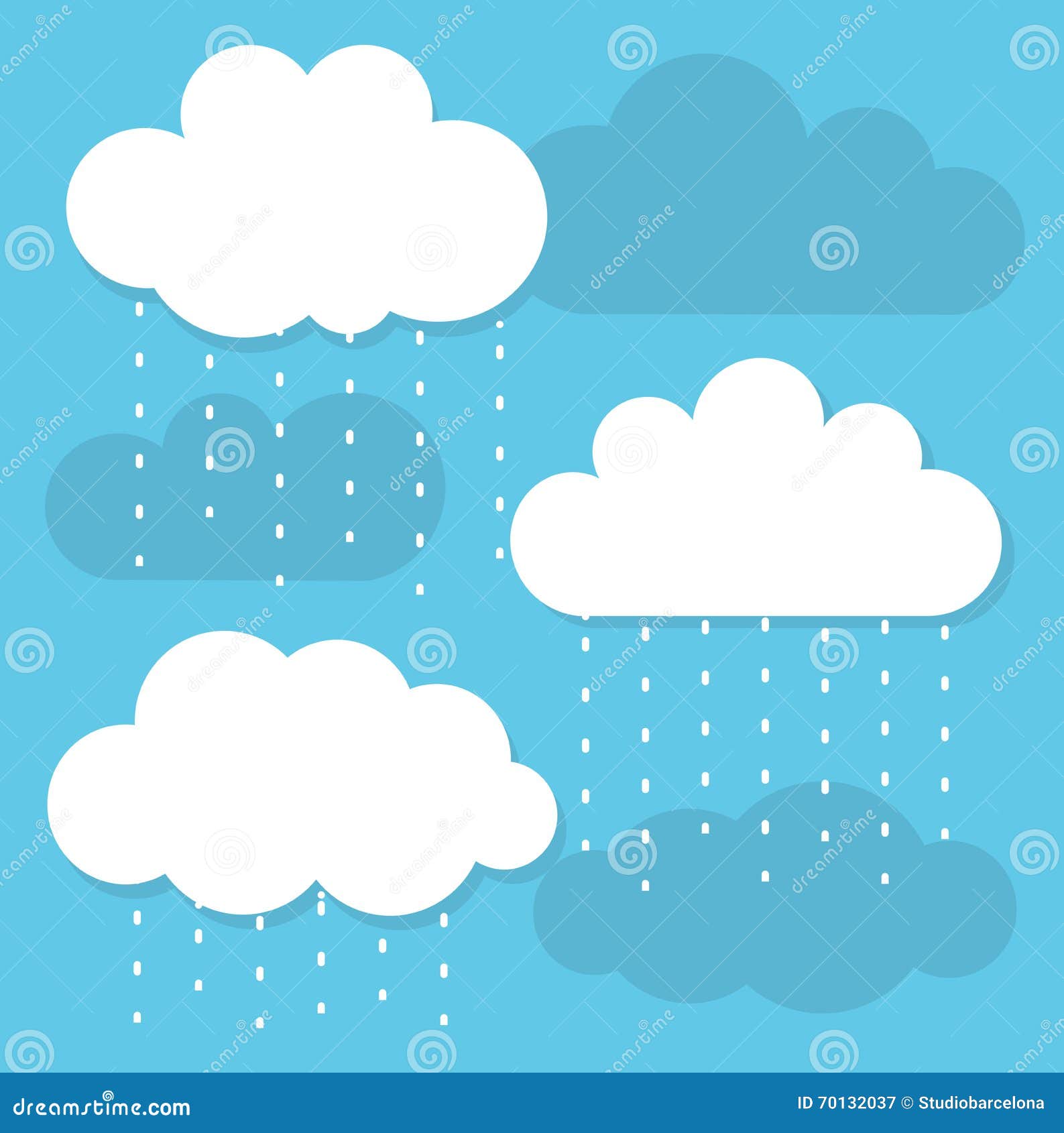 Raining clouds vector stock vector. Illustration of soft - 70132037