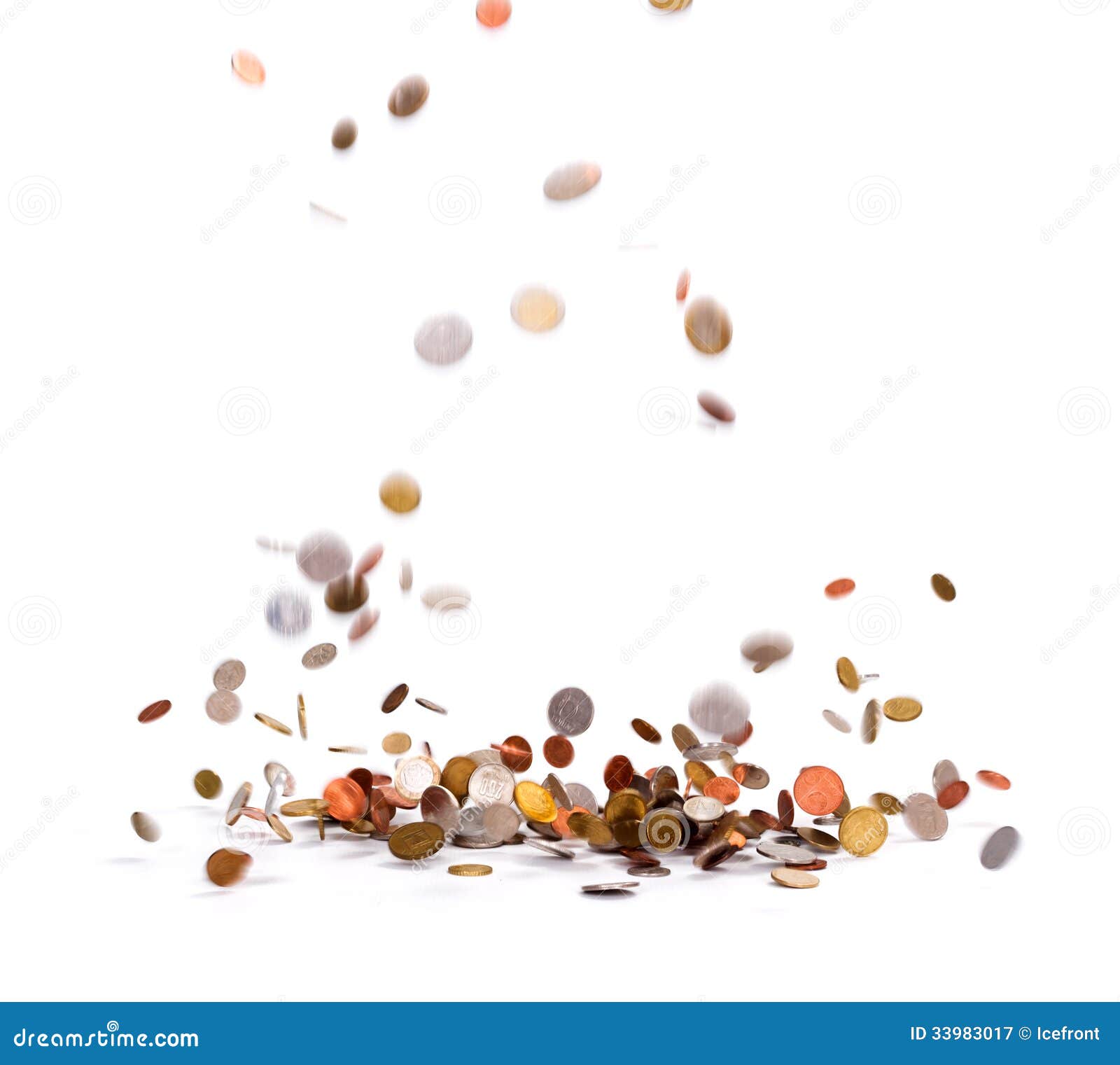 Raining Coins Jackpot stock image. Image of coins, treasure - 33983017