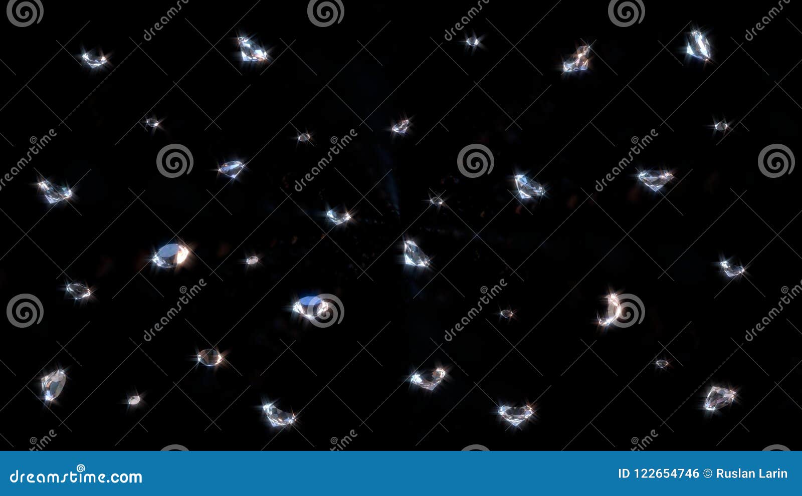 Raining Diamonds. Realistic 3D Rendered, Isolated. Stock Illustration ...