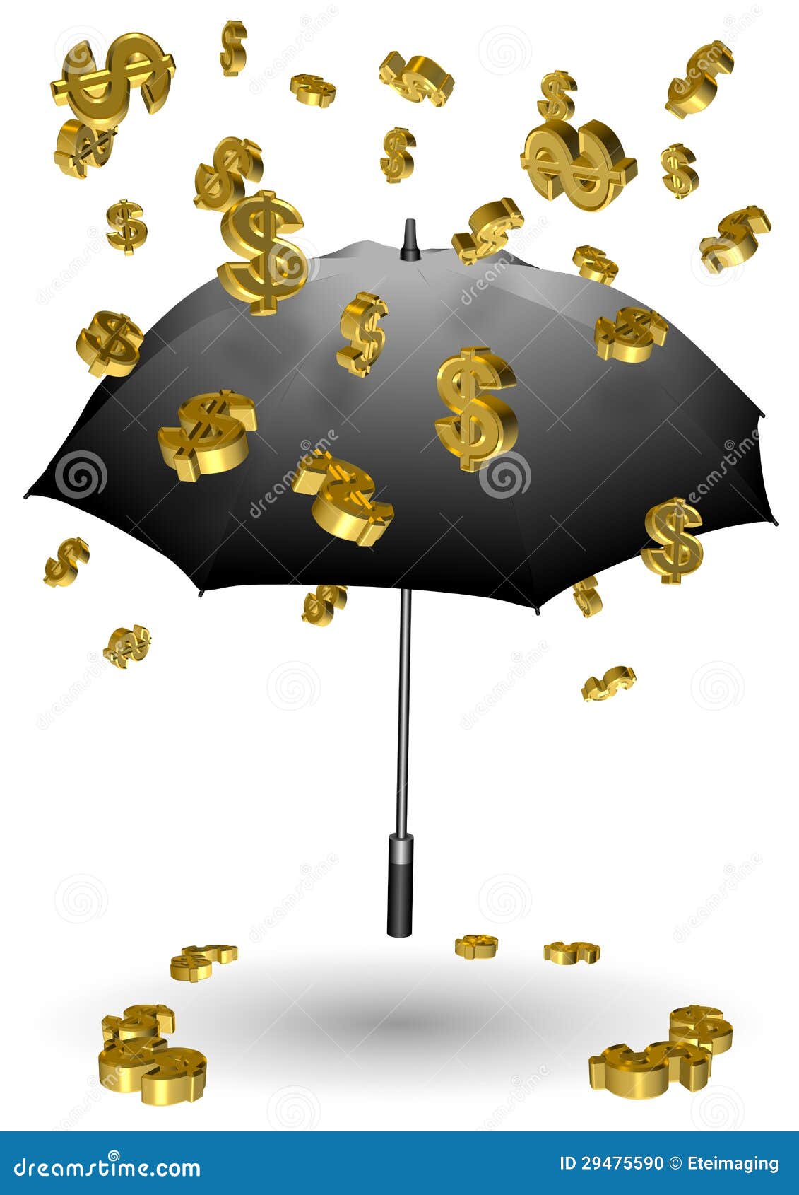 Raining dollars stock illustration. Illustration of white - 29475590