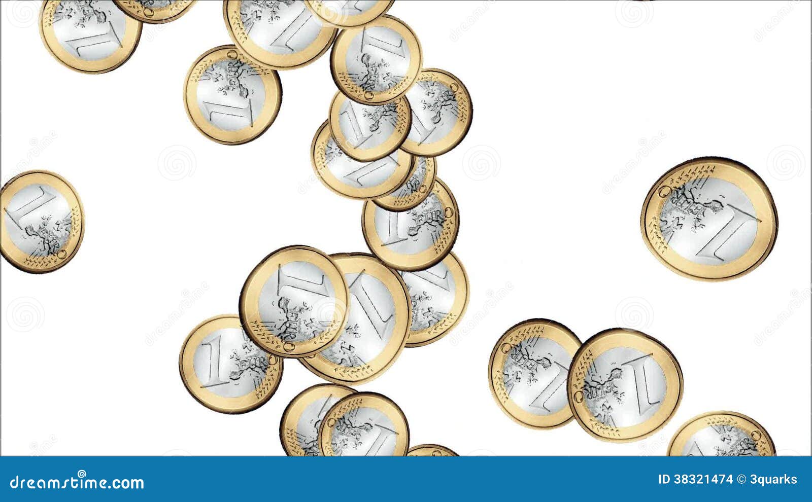 Raining Euro Coins stock video footage. Video of animated - 38321474