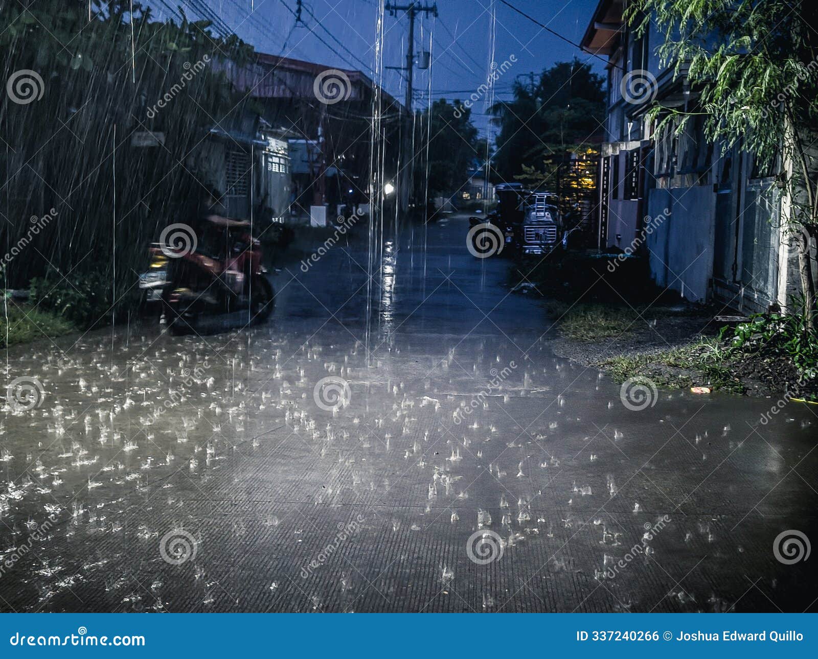 Raining Hard and in the Middle of a Storm in the Philippines Stock ...