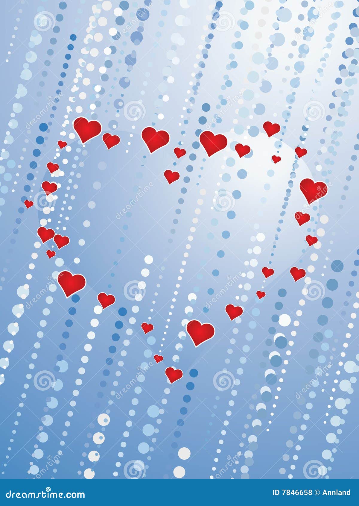 Raining heart stock vector. Illustration of vector, design - 7846658