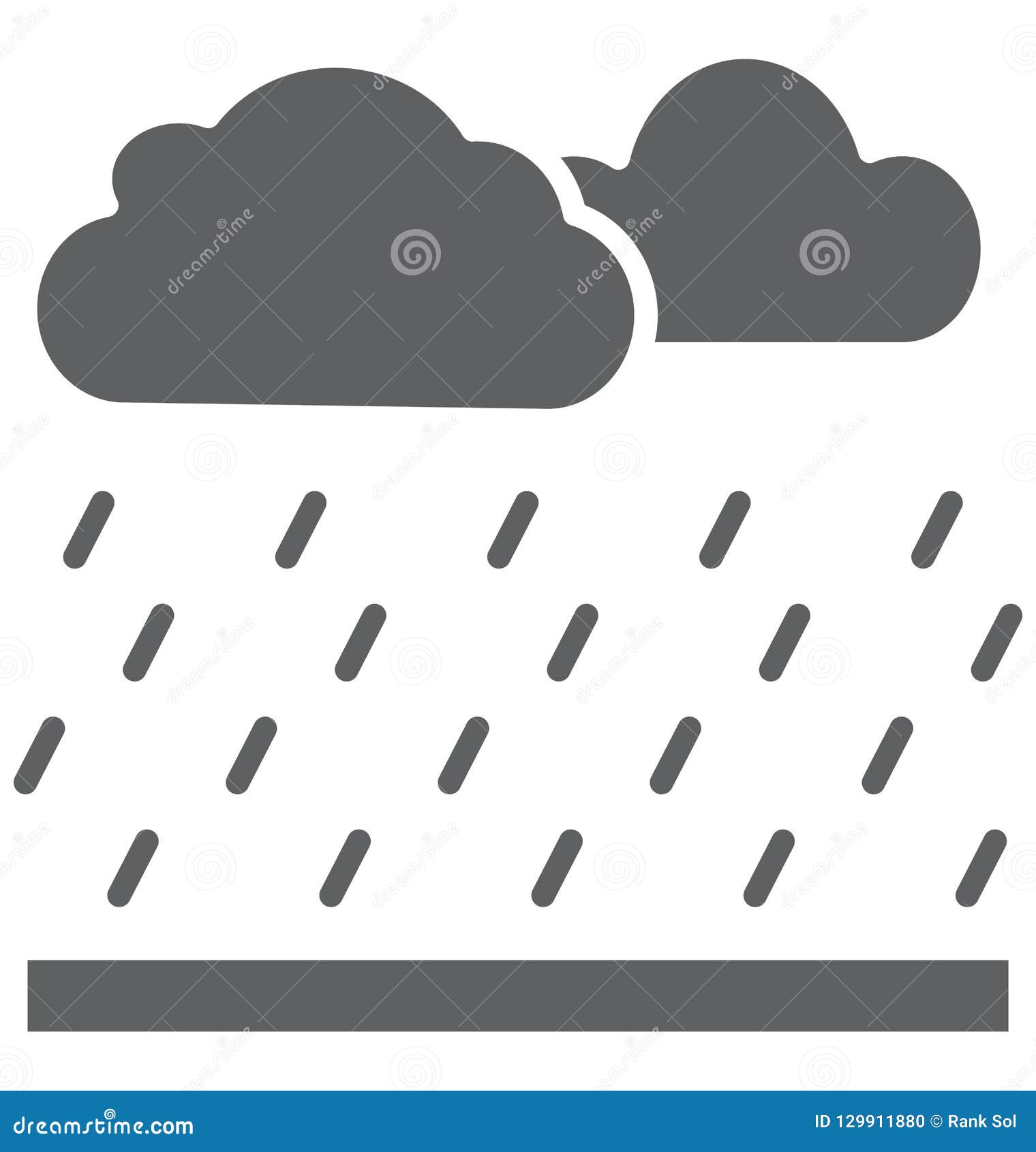 Raining Isolated Vector Icon that Can Be Easily Modified or Edit Stock ...
