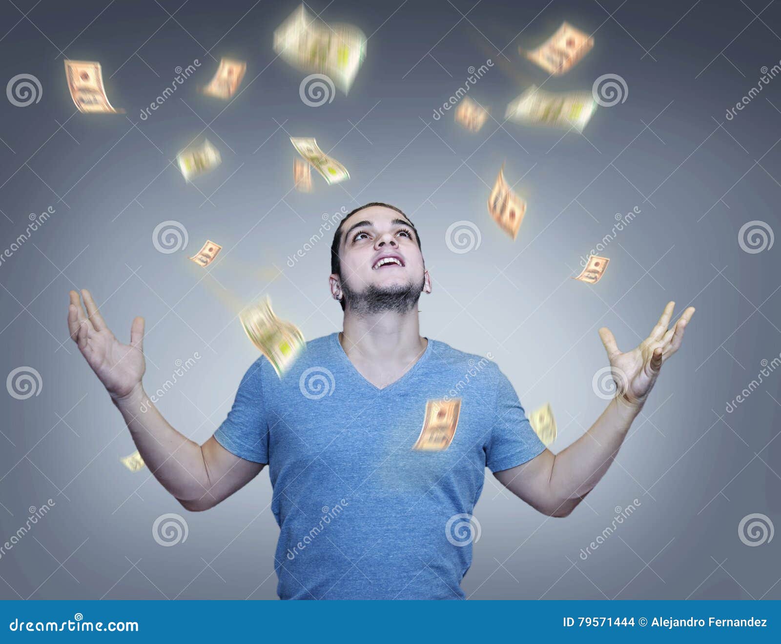Raining money stock photo. Image of people, young, success - 79571444