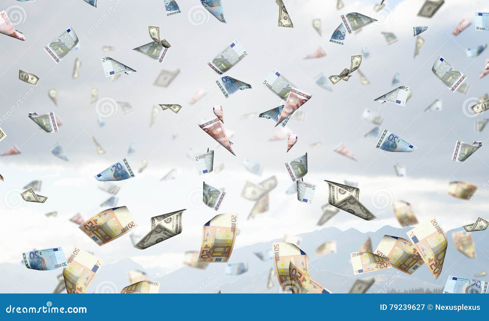 It is Raining Money . Mixed Media Stock Image - Image of wealth ...