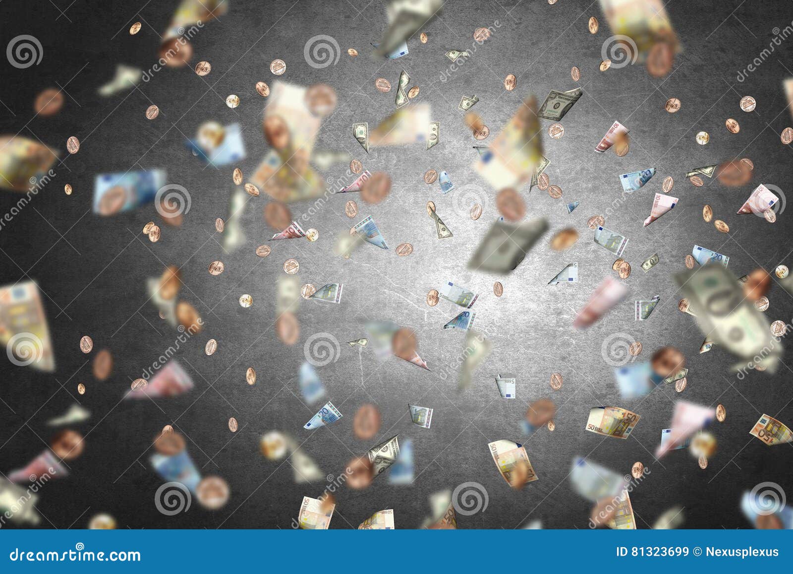 It is Raining Money . Mixed Media Stock Image - Image of paper, wealth ...