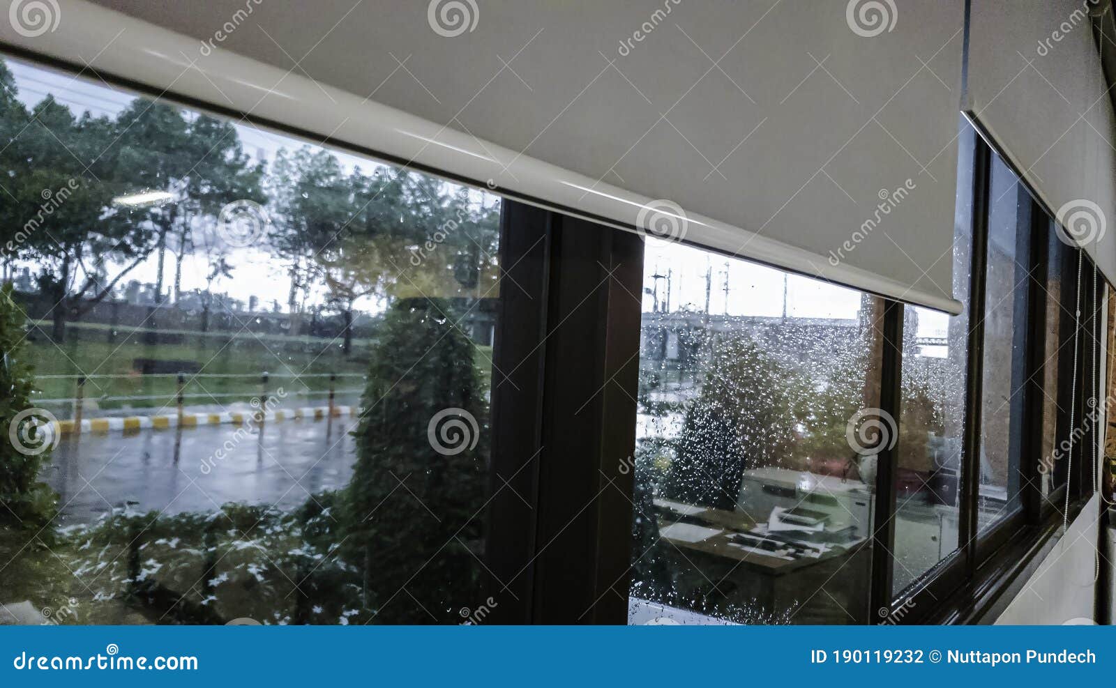 Raining beside the Office Window Stock Photo - Image of nature, emotion ...