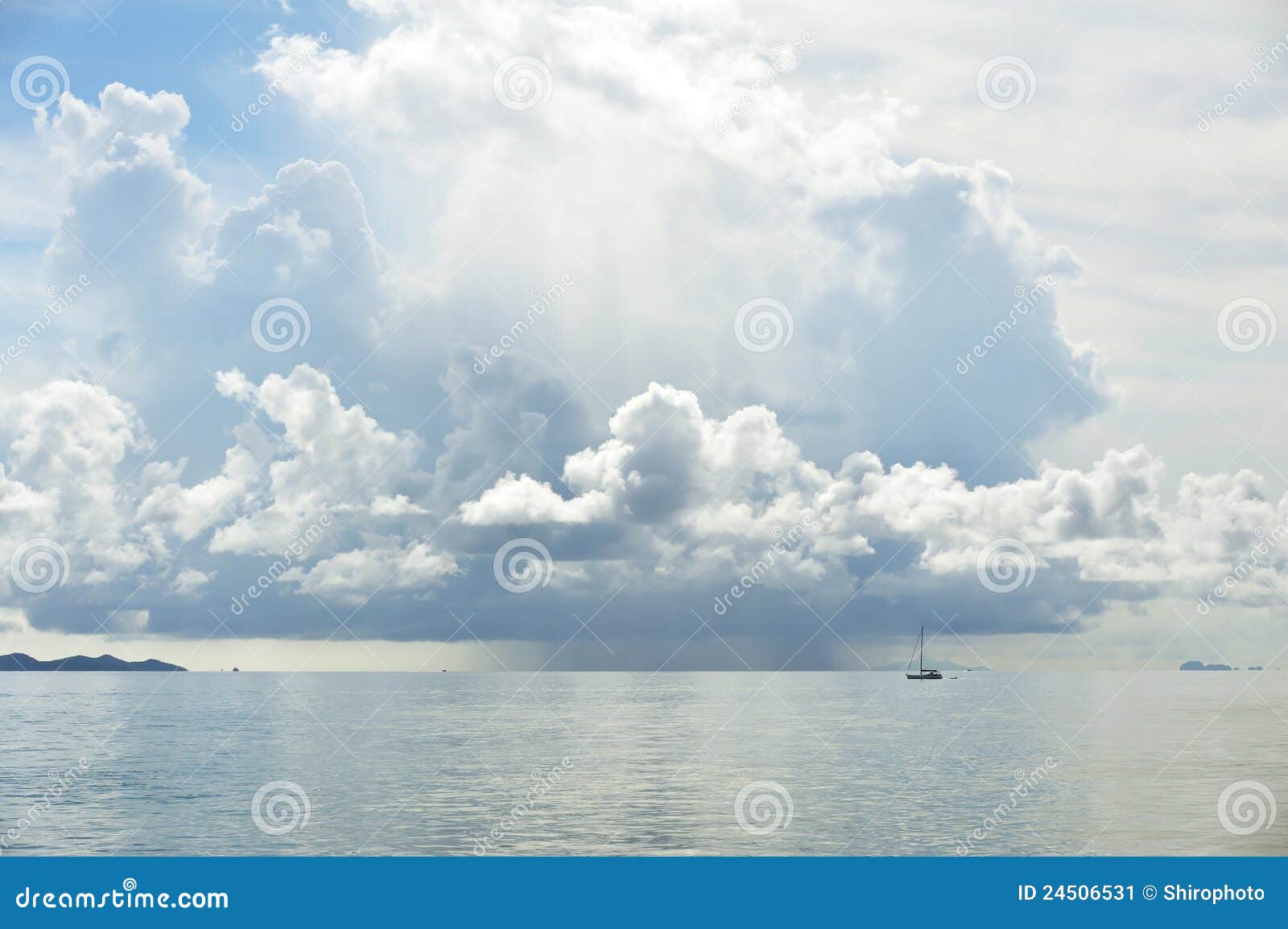 Raining over sea stock image. Image of coastline, discovery - 24506531