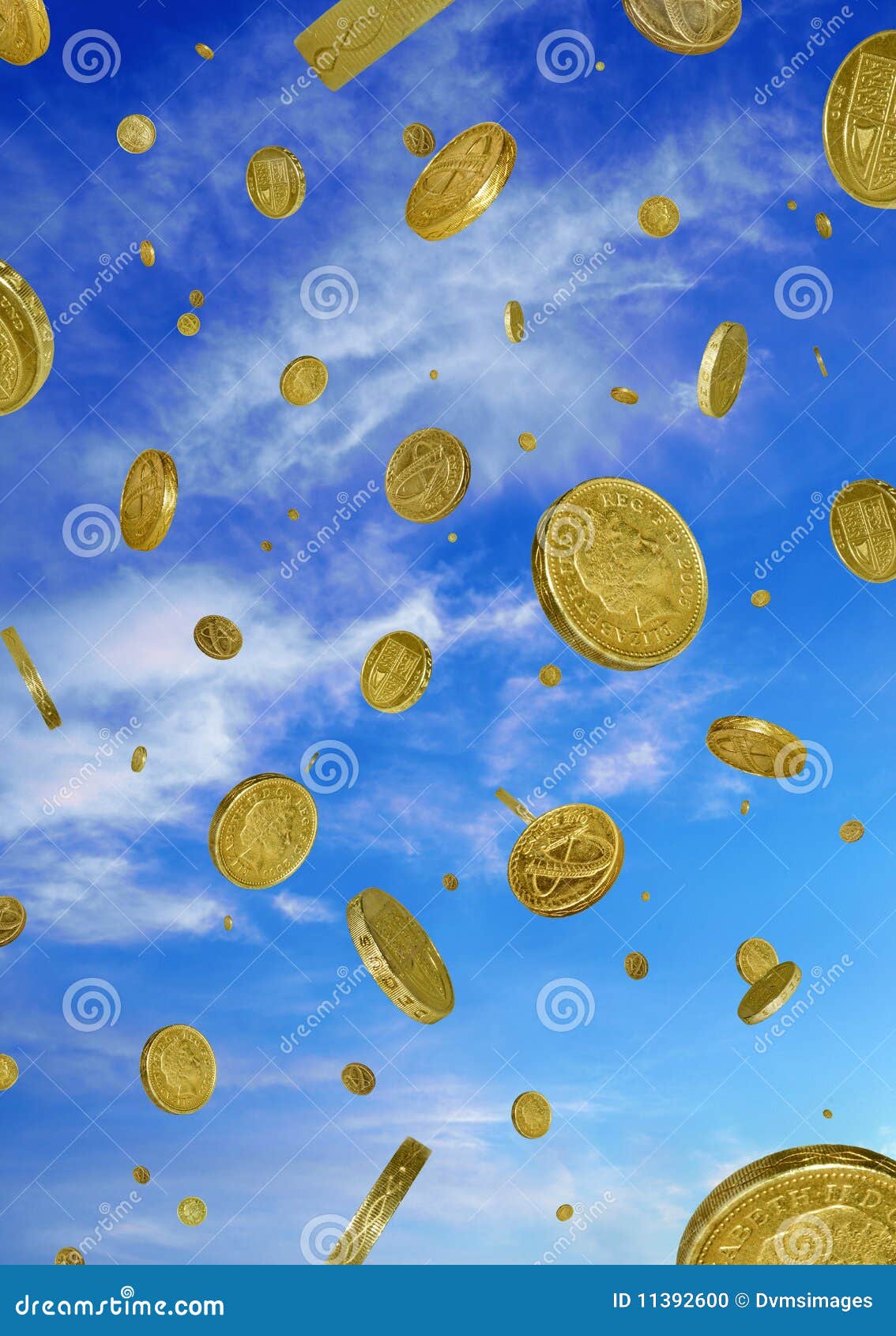 Raining Pounds stock photo. Image of economics, banking - 11392600