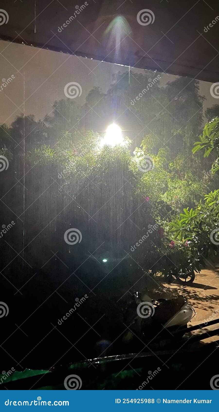 Raining stock photo. Image of fall, reflection, darkness - 254925988