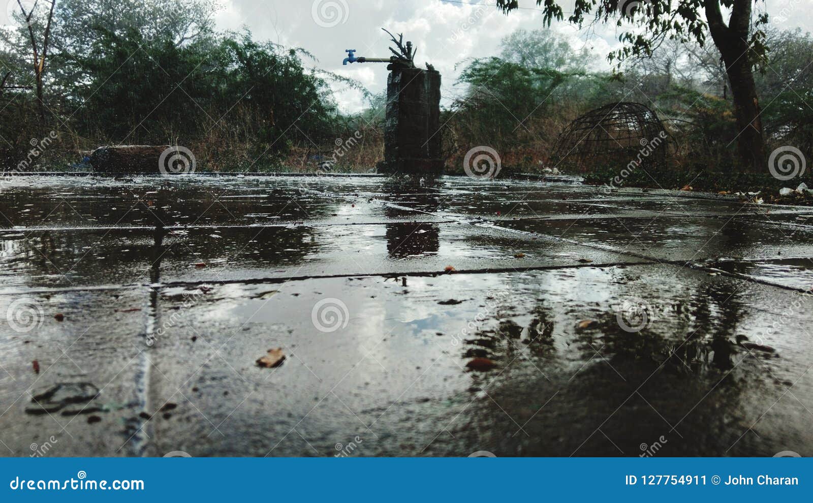 Raining stock image. Image of village, started, rain - 127754911