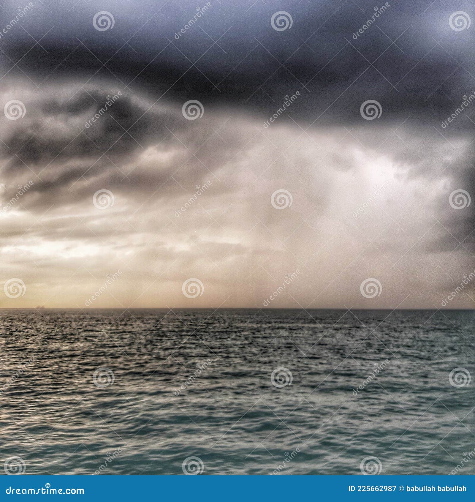 Raining on the Sea on the Way Home Stock Image - Image of rain, home ...